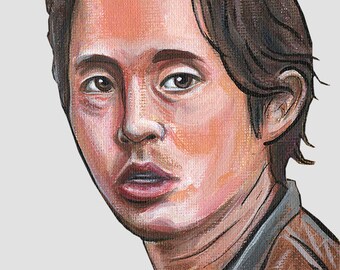Walking Dead Glenn Rhee Caricature Art Print - Etsy