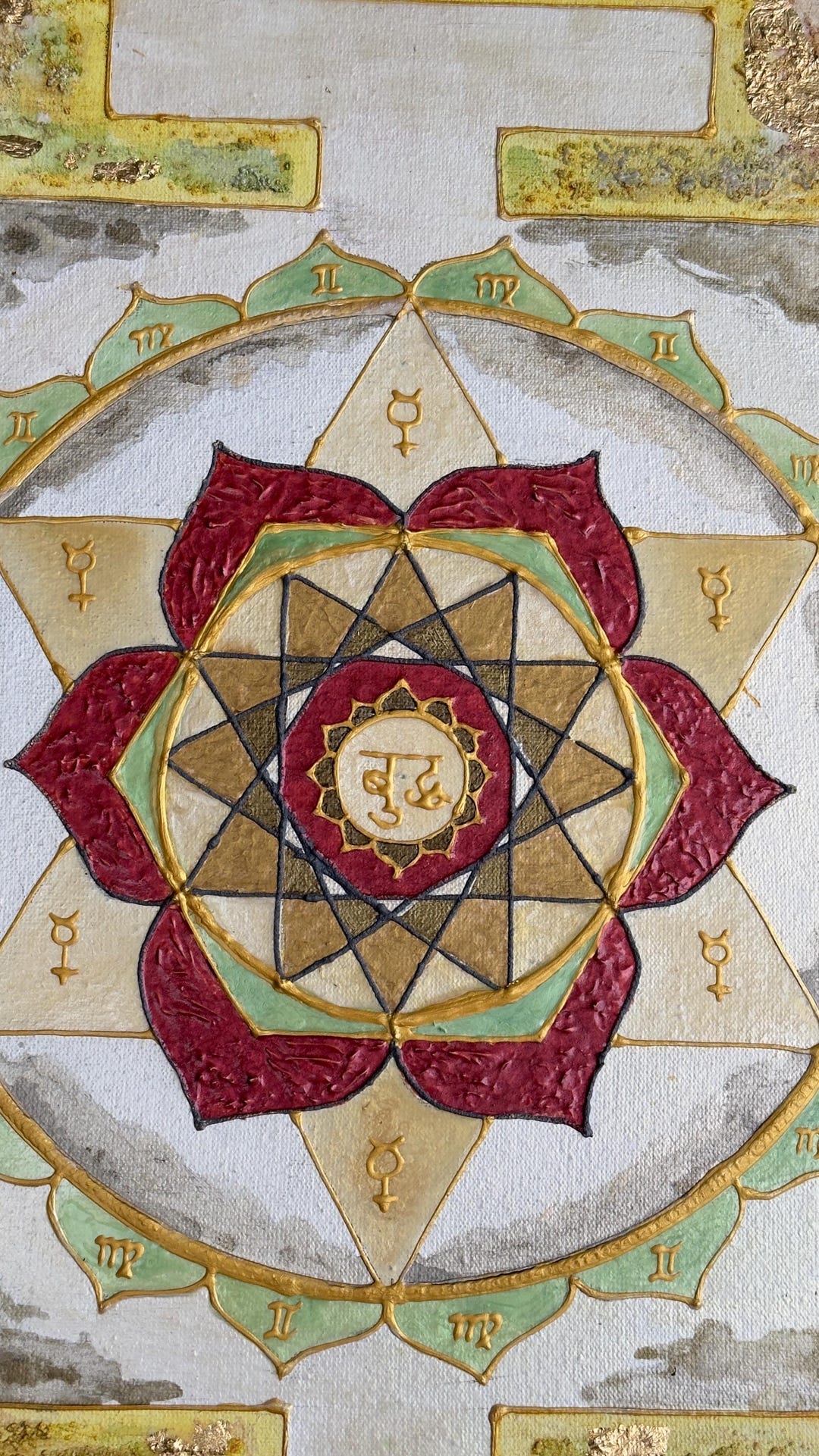Mercury Yantra Painting – Sacred Geometry Wall Art, Vedic Astrology ...