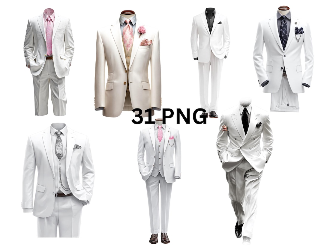 White Men’s Suit | Elegant Formal Outfit | Classic Groom Tuxedo ...