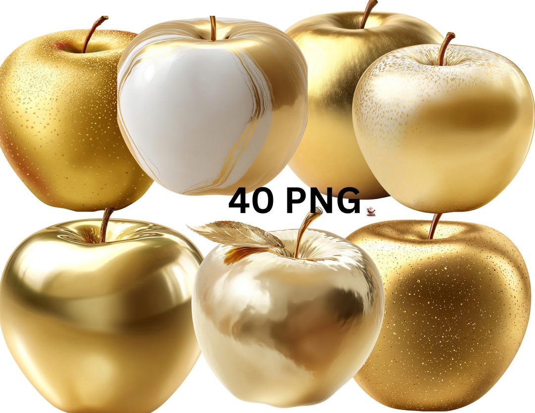 Golden Apple Decor | Luxury Fruit Figurine | Elegant Home Accent ...