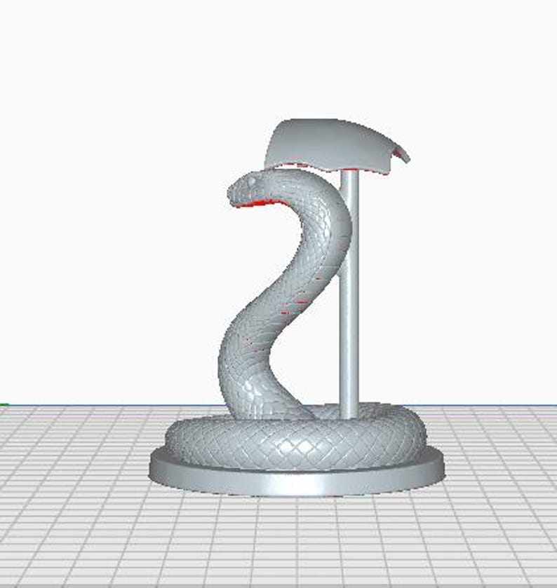3D Printable Headset Holder | Snake Headphone Stand STL | Digital ...