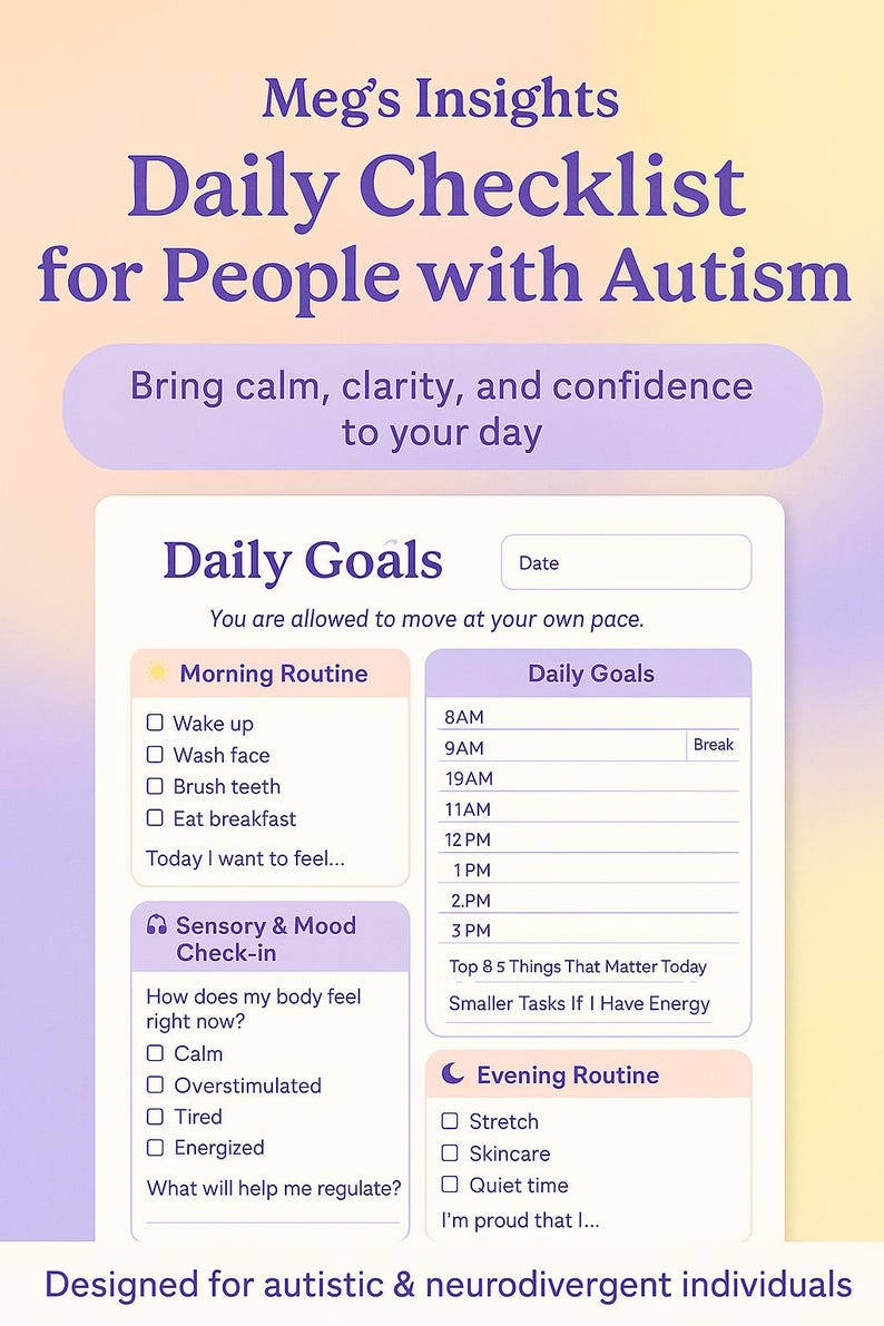 Daily Checklist for People With Autism - Etsy