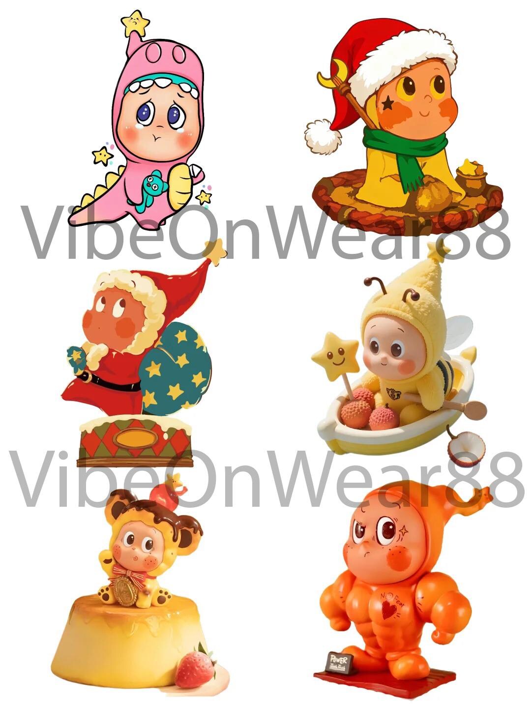 Cute Christmas Chibi Characters Clipart | Kawaii Holiday Baby Creatures ...