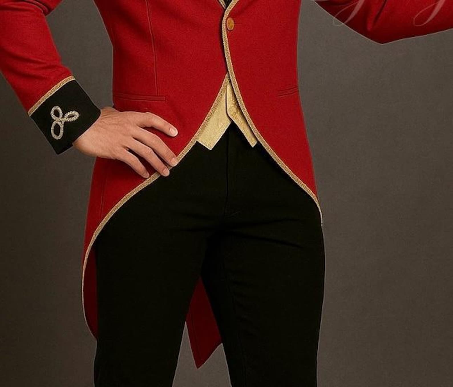 Men’s Red Wool Ringmaster Coat Circus Showman Jacket, Carnival Regency ...