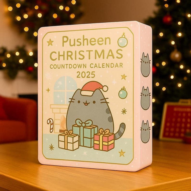 Pusheen Advent Calendar 2025 – Cute Pastel Cat Box, 24 Day Countdown ...