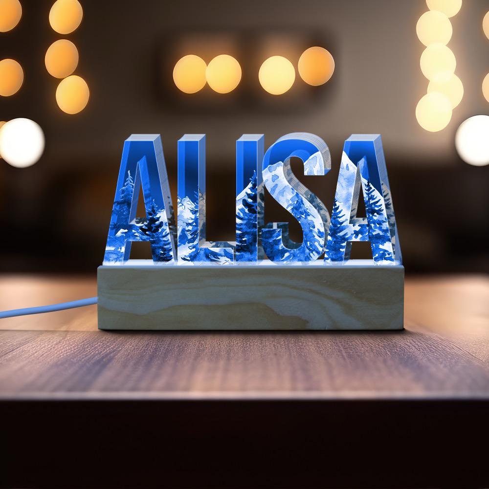 Personalized Name LED Nursery Light – Custom Acrylic Kids Room Decor - Etsy