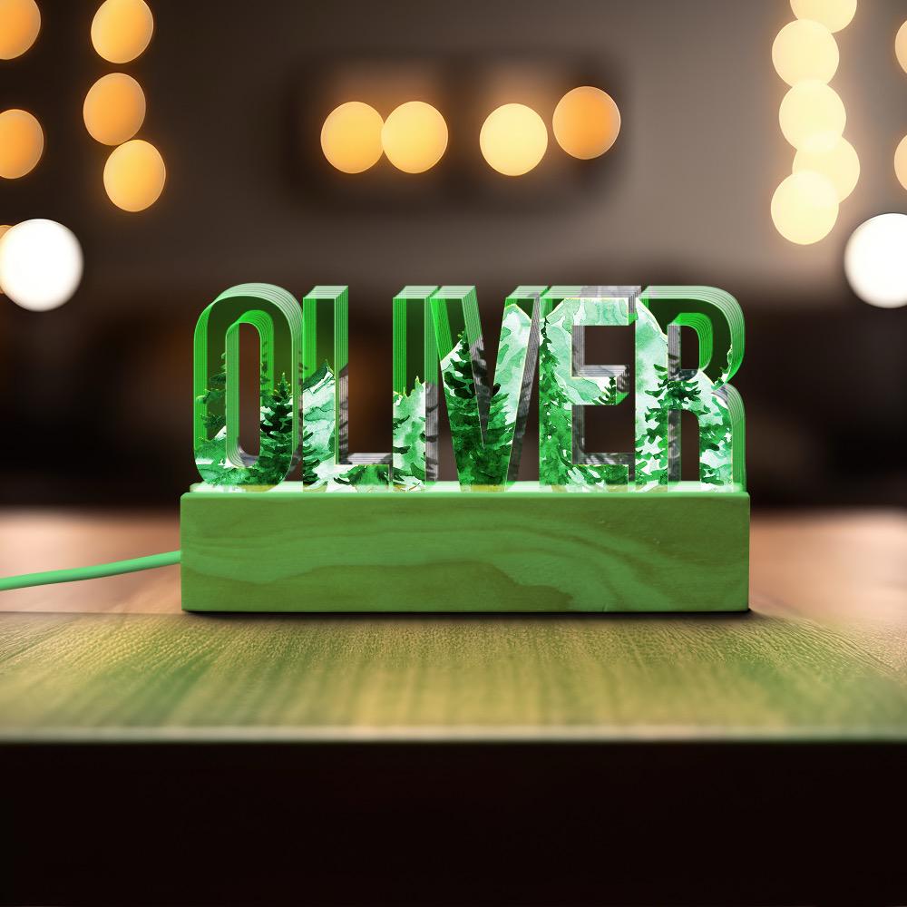 Personalized Name LED Nursery Light – Custom Acrylic Kids Room Decor - Etsy