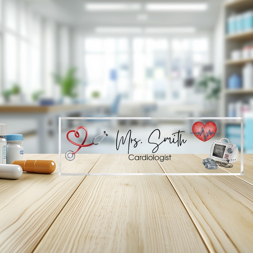 Custom Doctor Desk Name Plate – Personalized Acrylic Classroom Decor - Etsy