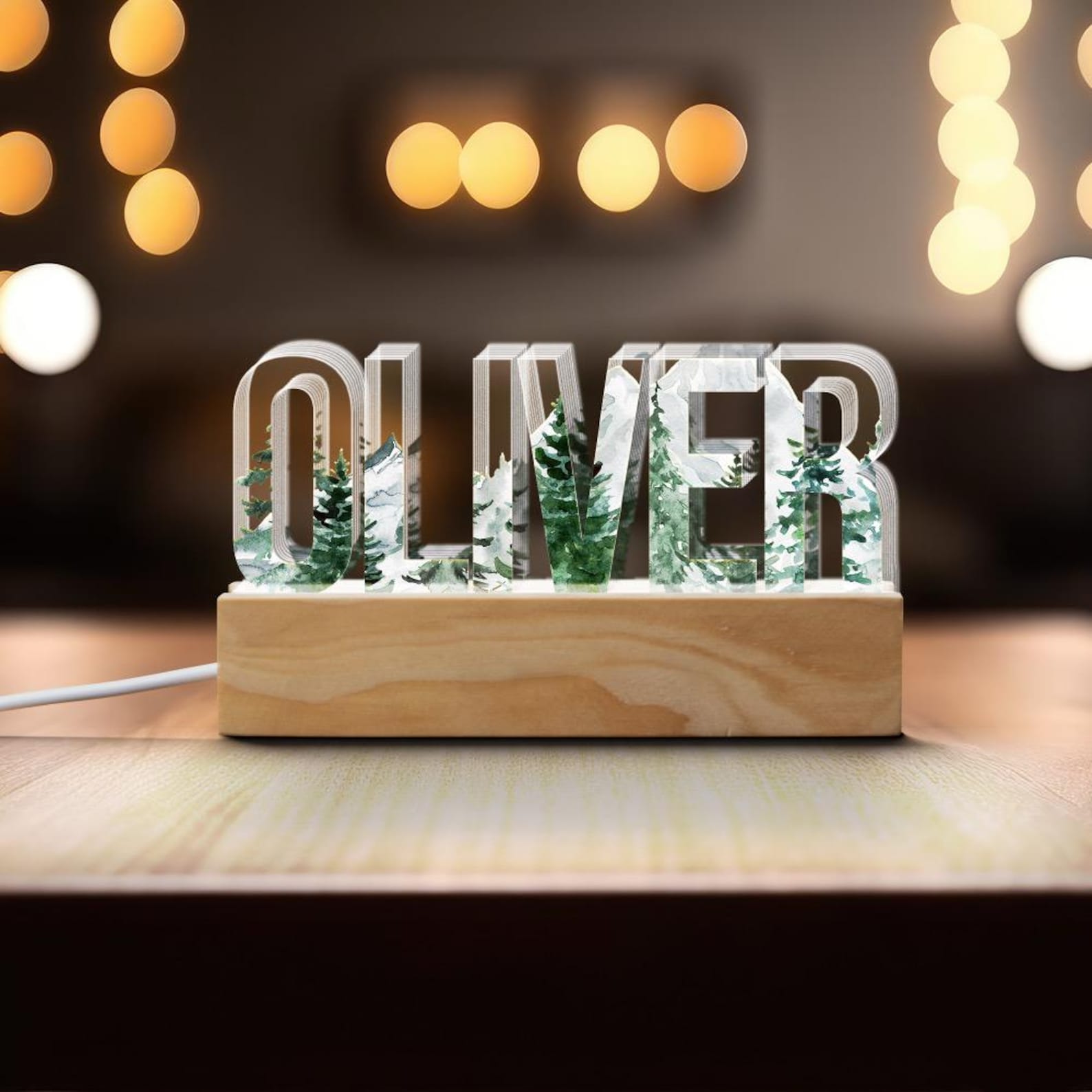Personalized Name LED Nursery Light – Custom Acrylic Kids Room Decor - Etsy
