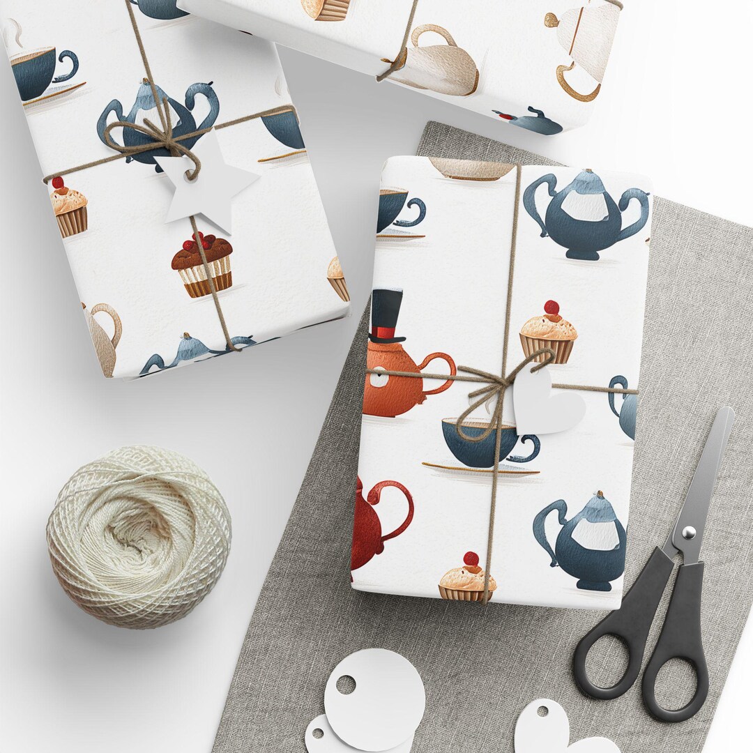 Dessert Circles Wrapping Papers | Birthday Gift Wrap, Pastries Pattern ...