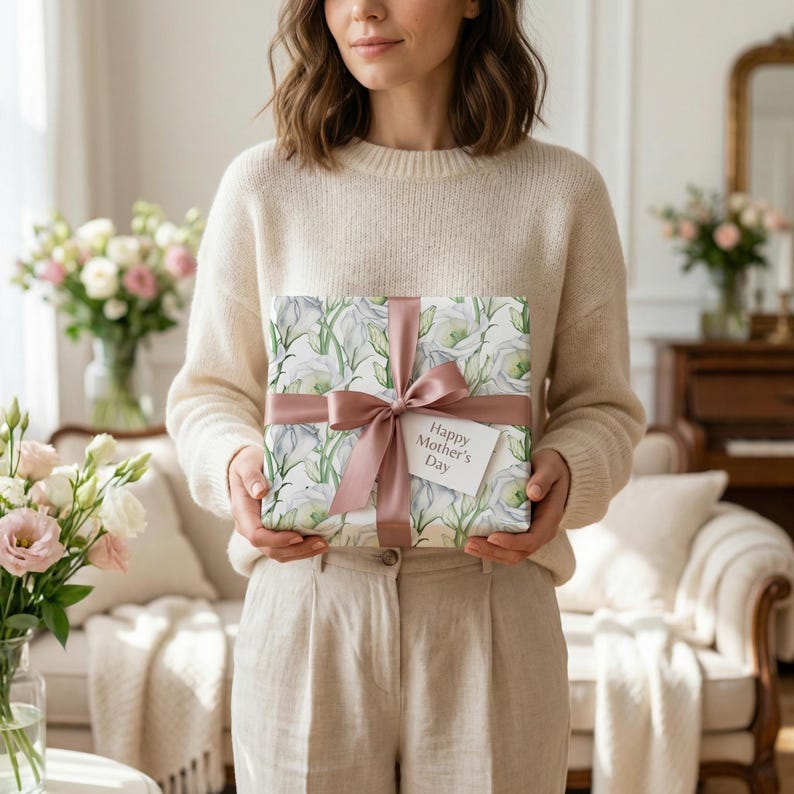 International Women’s Day Gift Wrap, Feminine Floral Pattern Paper - Etsy