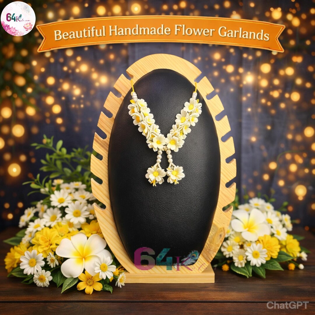 Handcrafted Foam Flower Garland | Deity Idol Decoration - Etsy