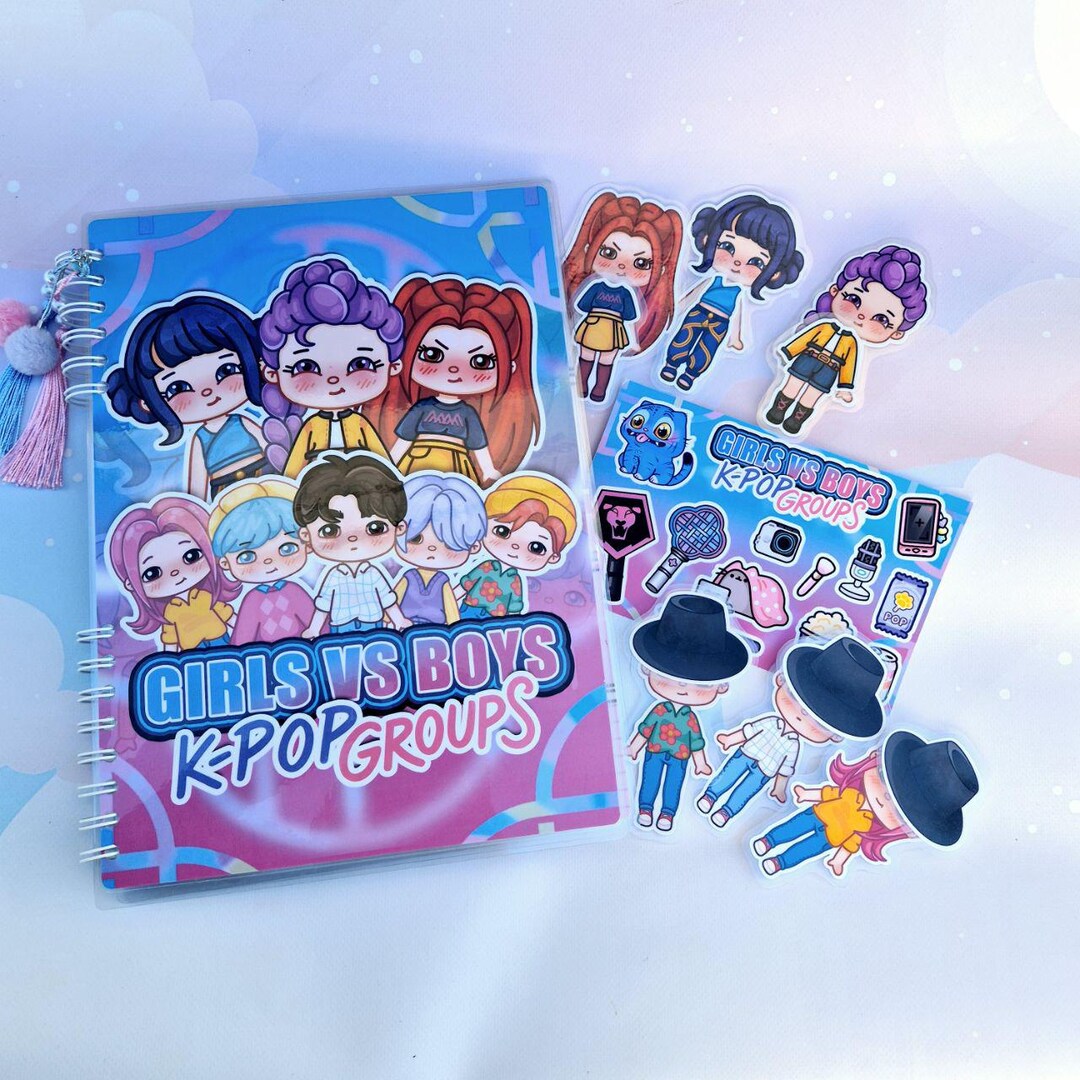 Album "korean POP Groups" A4 Format + Coloring Book and Stickers. - Etsy