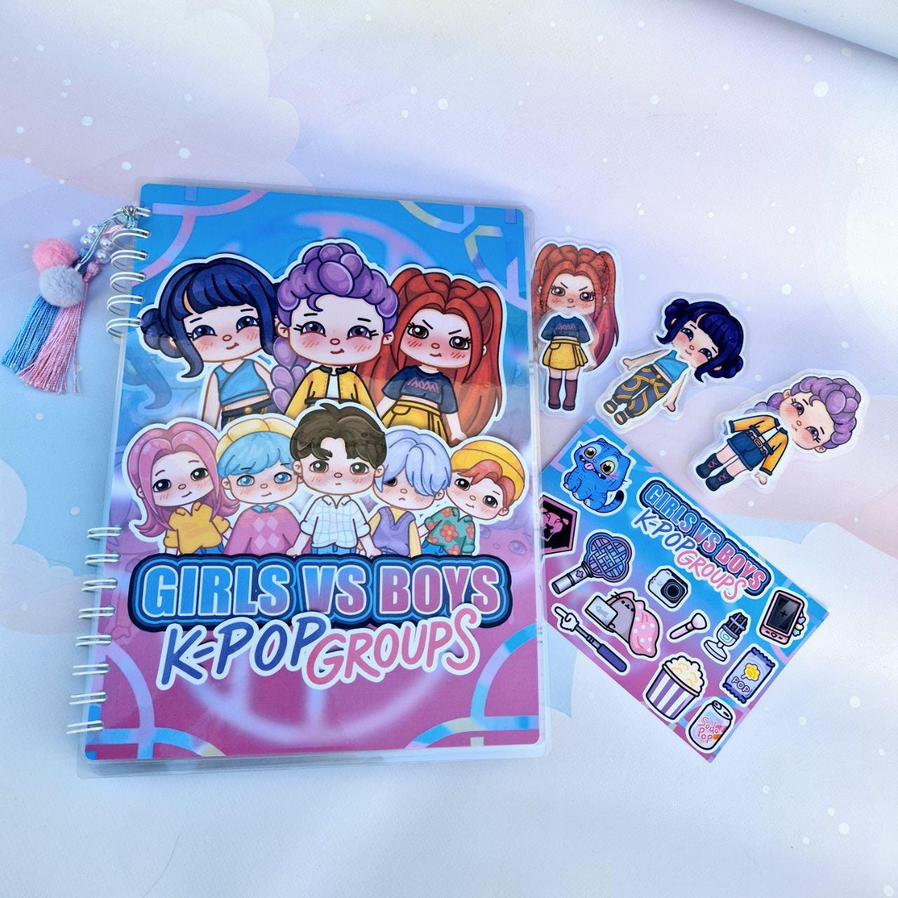 Album "korean POP Groups" A4 Format + Coloring Book and Stickers. - Etsy
