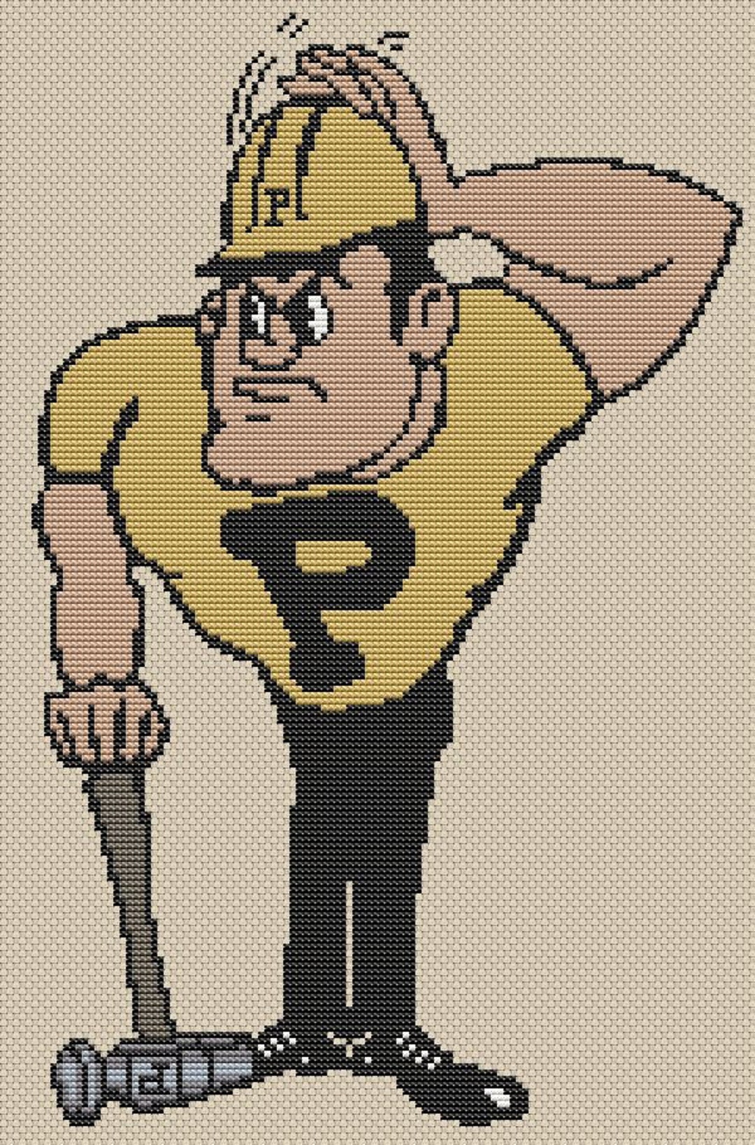 Purdue University Perdue Pete OFFICIALLY LICENSED Counted Cross Stitch ...