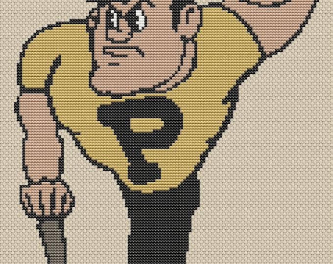 Purdue University Perdue Pete OFFICIALLY LICENSED Counted Cross Stitch ...
