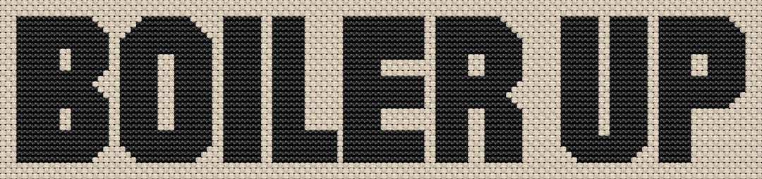 Purdue University Boiler up OFFICIALLY LICENSED Counted Cross Stitch ...
