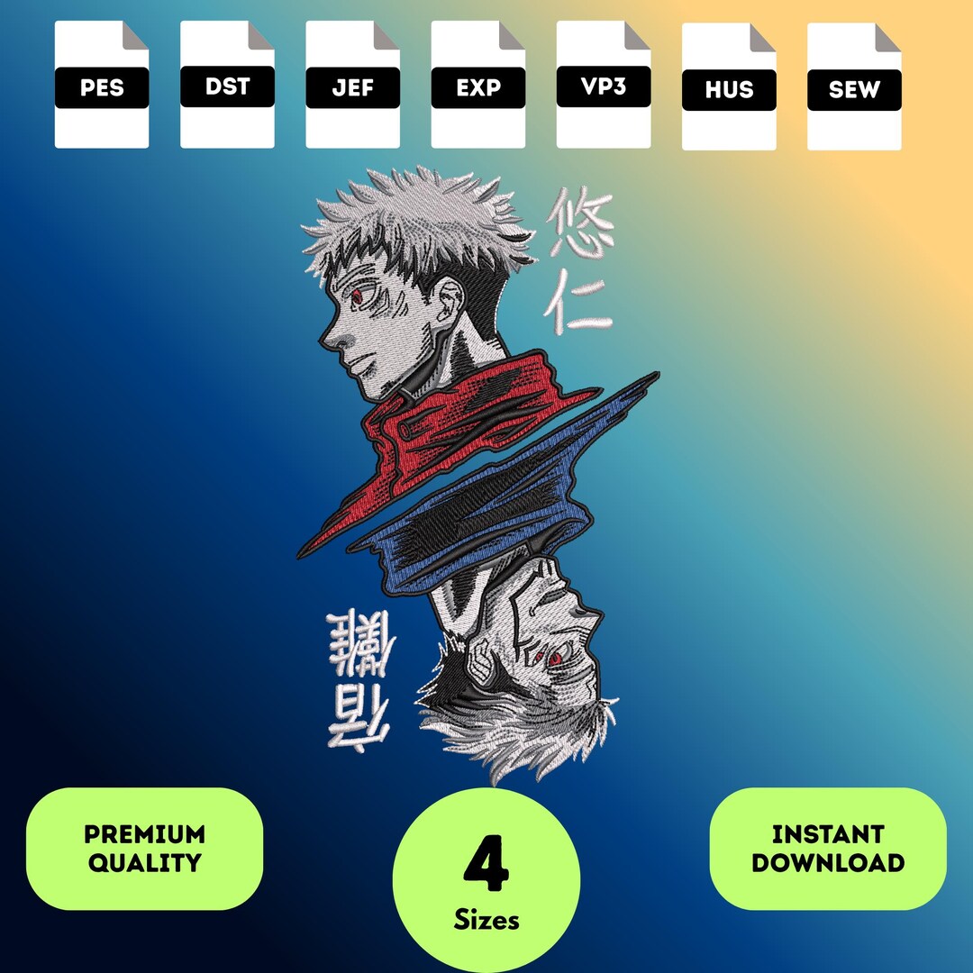 Sukuna Embroidery Design File, Anime Curse King Art, Hoodie Jacket ...