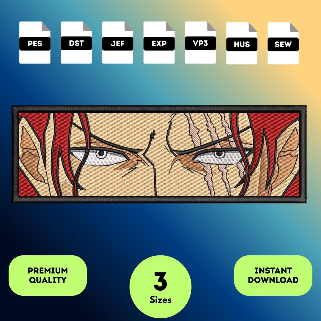 Anime Sea Emperor Eyes Panel | Bold Embroidery Patch for Cosplay ...
