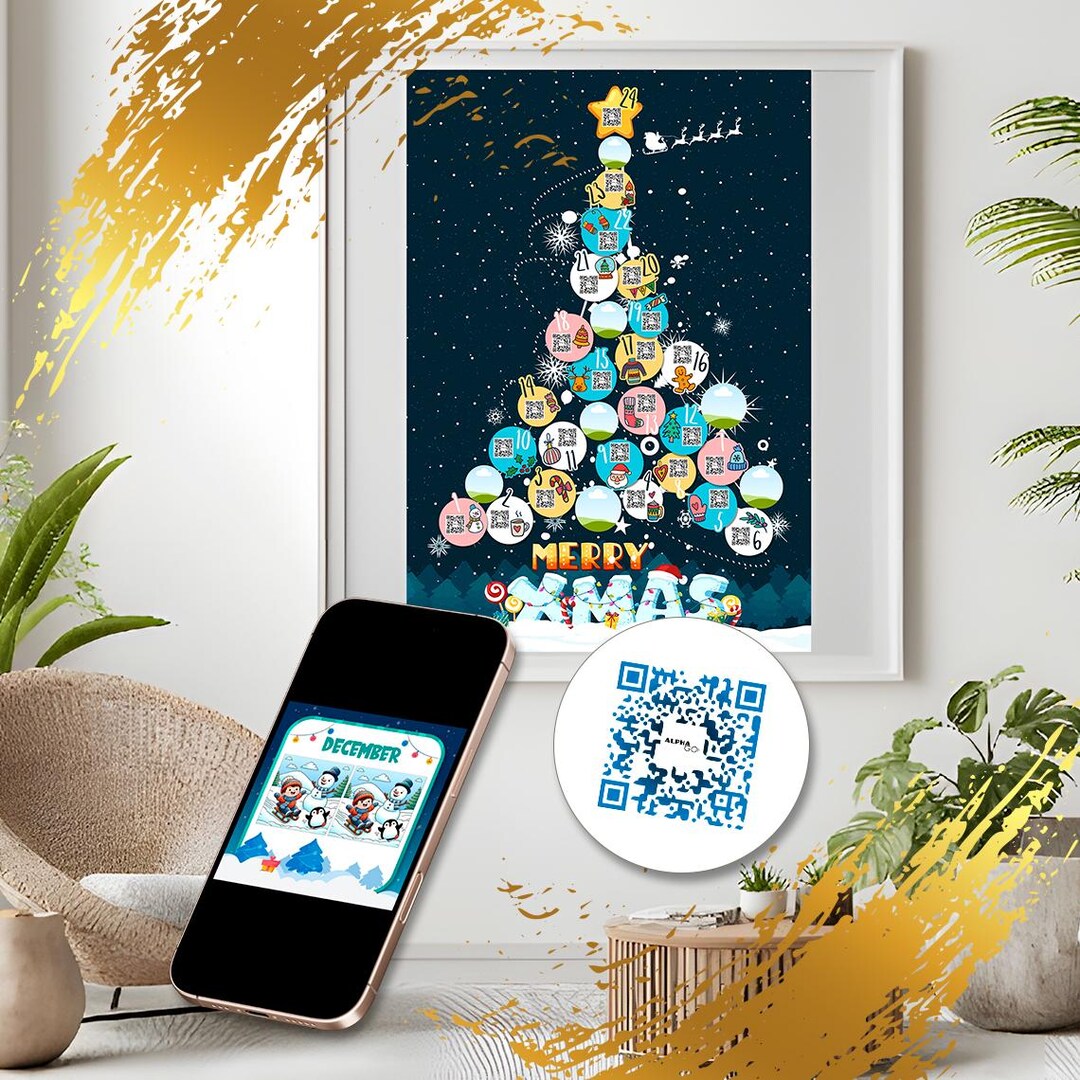 Interactive QR Code Advent Calendar, DIY Christmas Photo Poster ...