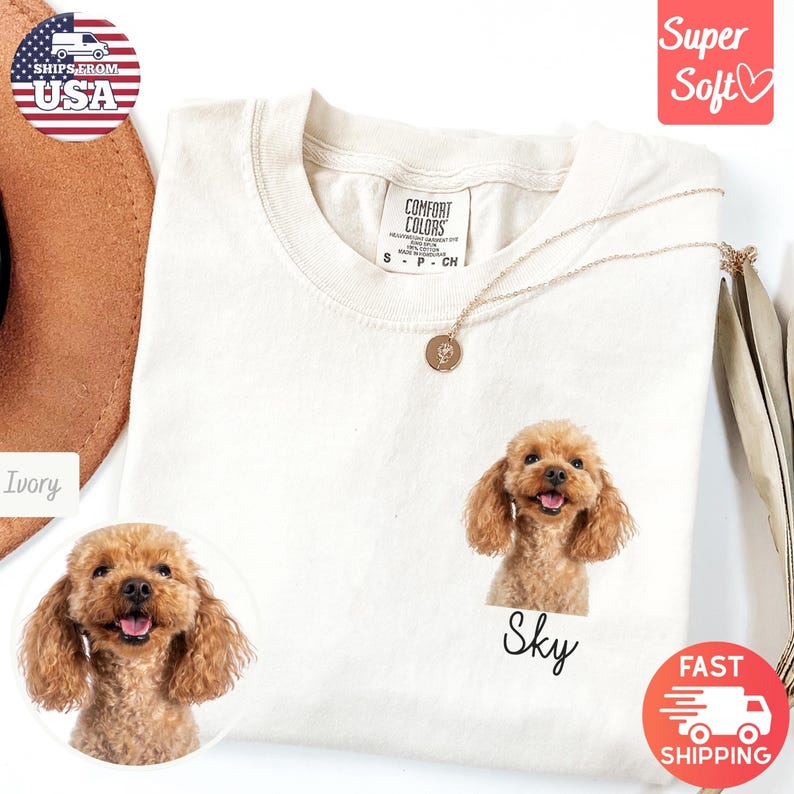 Comfort Colors® Custom Pet Shirt, Pet Photo and Name, Personalized Pet ...