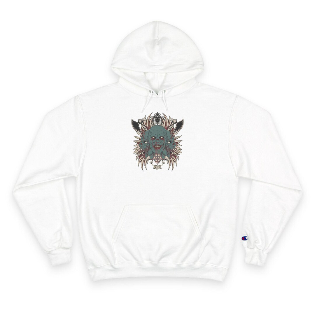 Zombie Champion Hoodie: Gothic Horror Undead Graphic Sweatshirt - Etsy