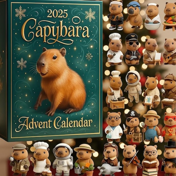 Capybara Advent Calendar - Etsy UK