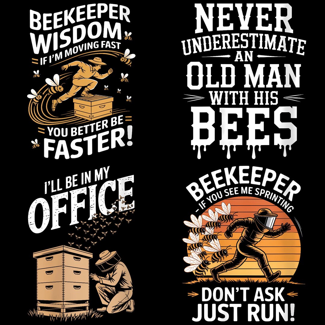 Best Beekeeping Dad PNG – Funny Quote Bee Hive Honeybee Clipart ...
