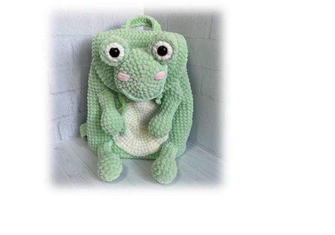 Frog Plush Backpack Crochet Pattern PDF, Kids Backpack, Amigurumi Frog ...