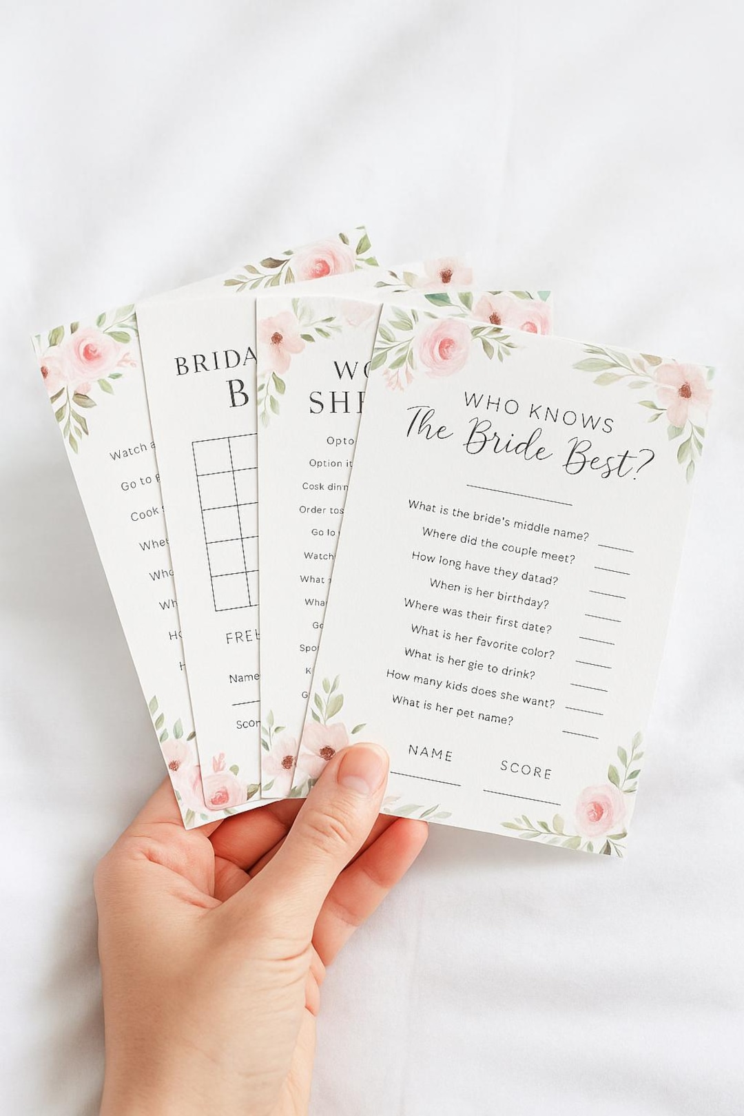 Bridal Shower Games Bundle | Printable Wedding Shower Game Cards | Fun ...