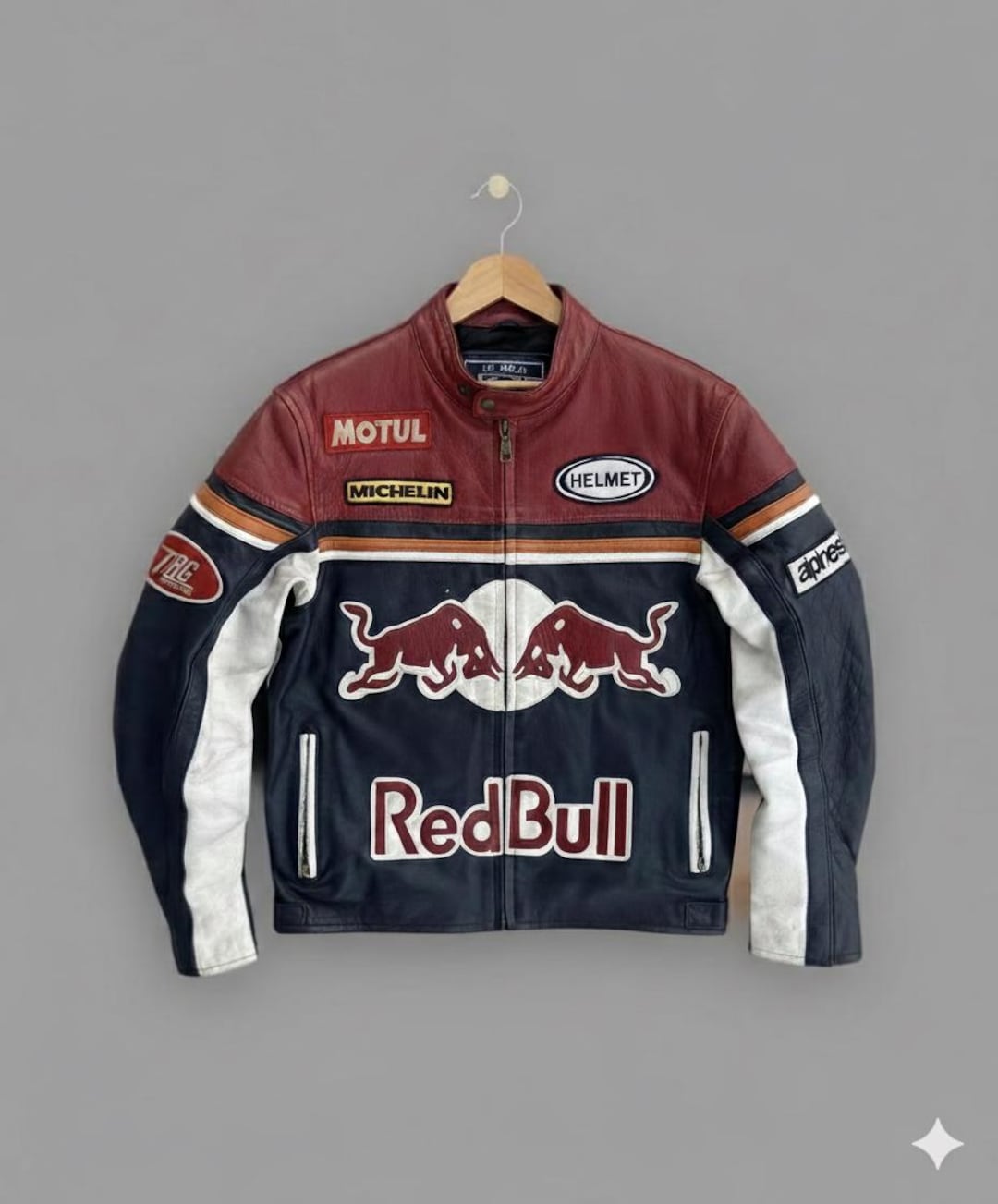 Handmade Red Bull Racing Leather Jacket One-piece Track Street Pro ...