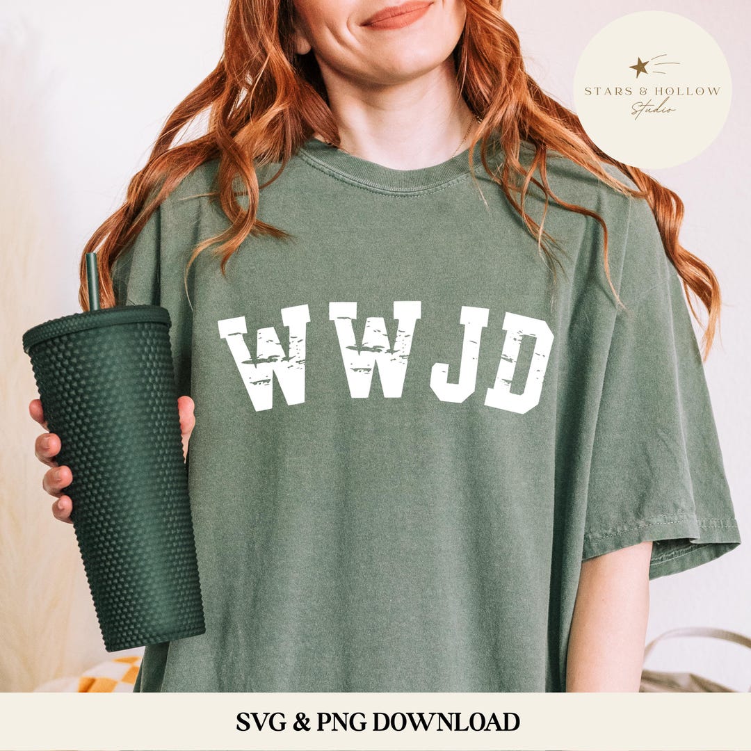 WWJD SVG PNG | What Would Jesus Do Varsity Font Design | Christian ...