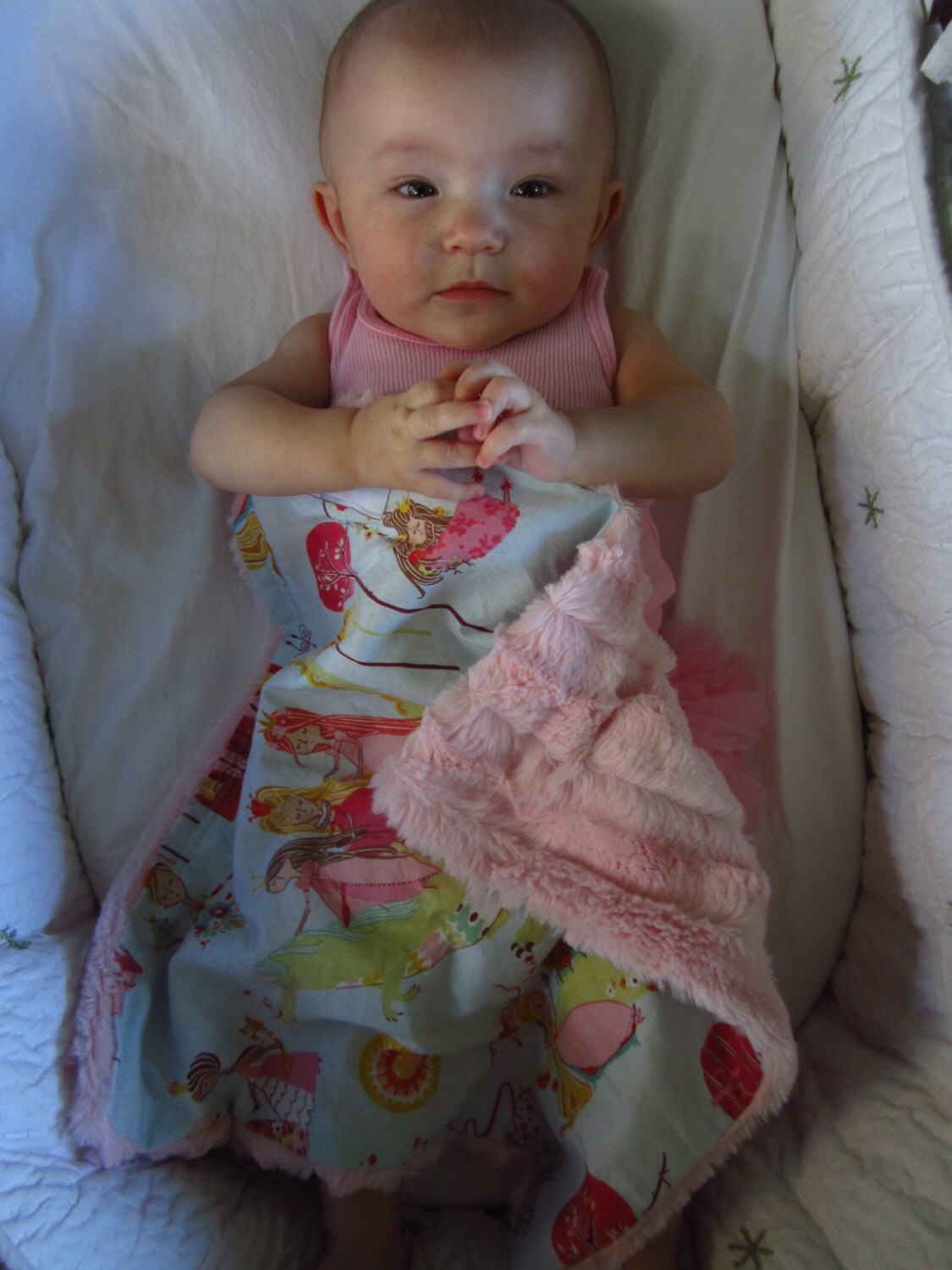 Fairytale Cotton & Minky Mini Baby Blanket yummy: princess Harlo - Etsy