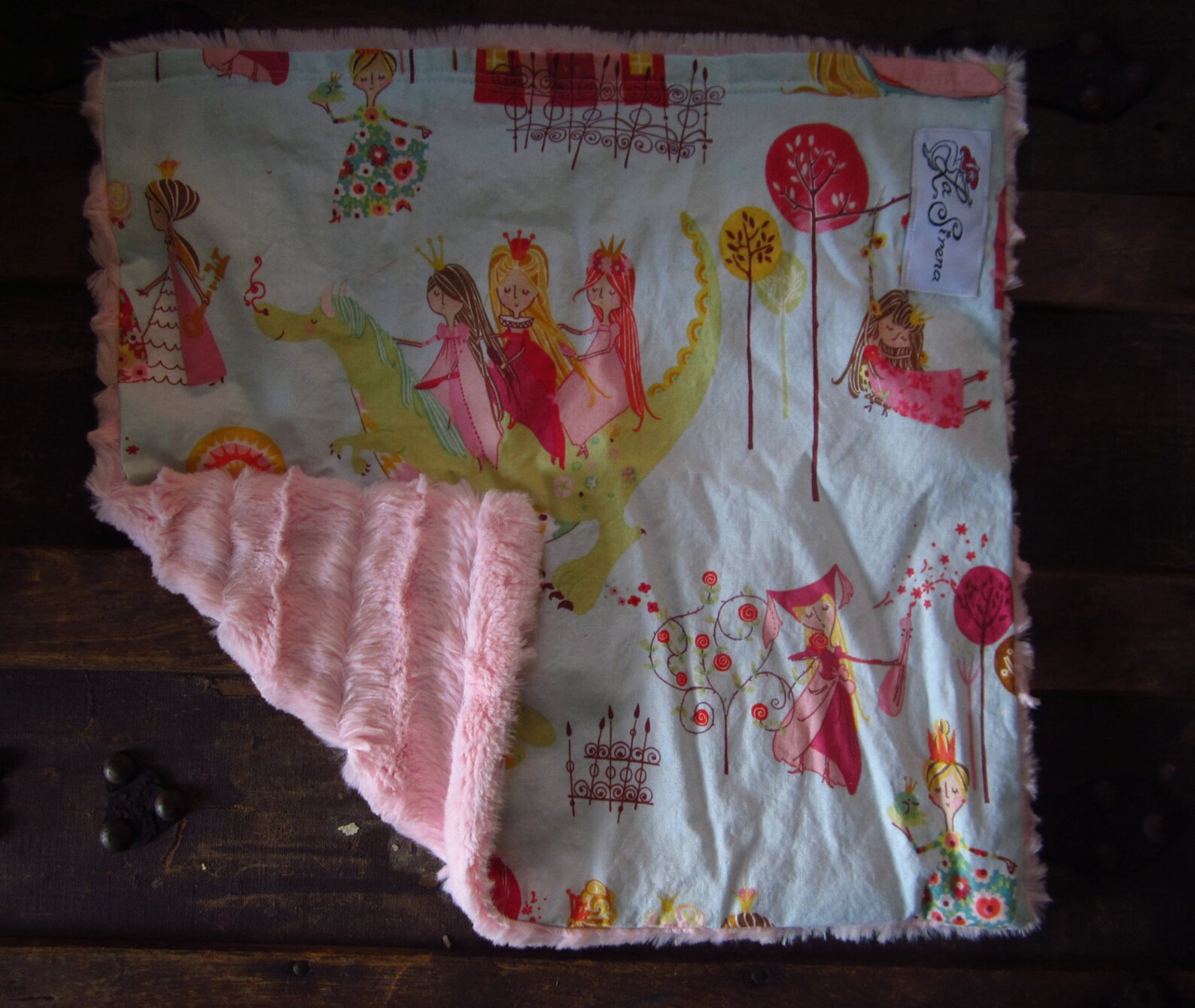 Fairytale Cotton & Minky Mini Baby Blanket yummy: princess Harlo - Etsy