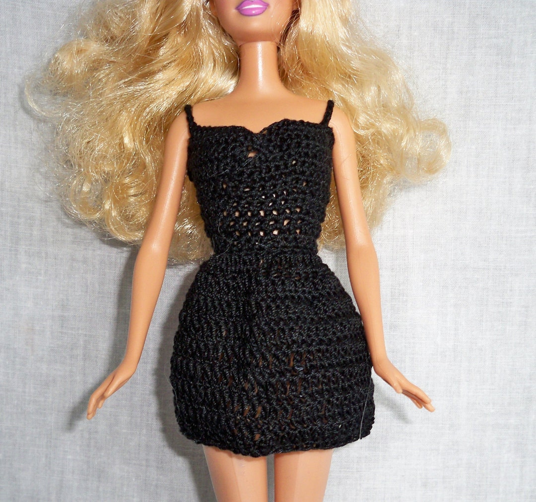 PDF Crochet Pattern, Little Black Dress, Fashion Doll Clothes - Etsy