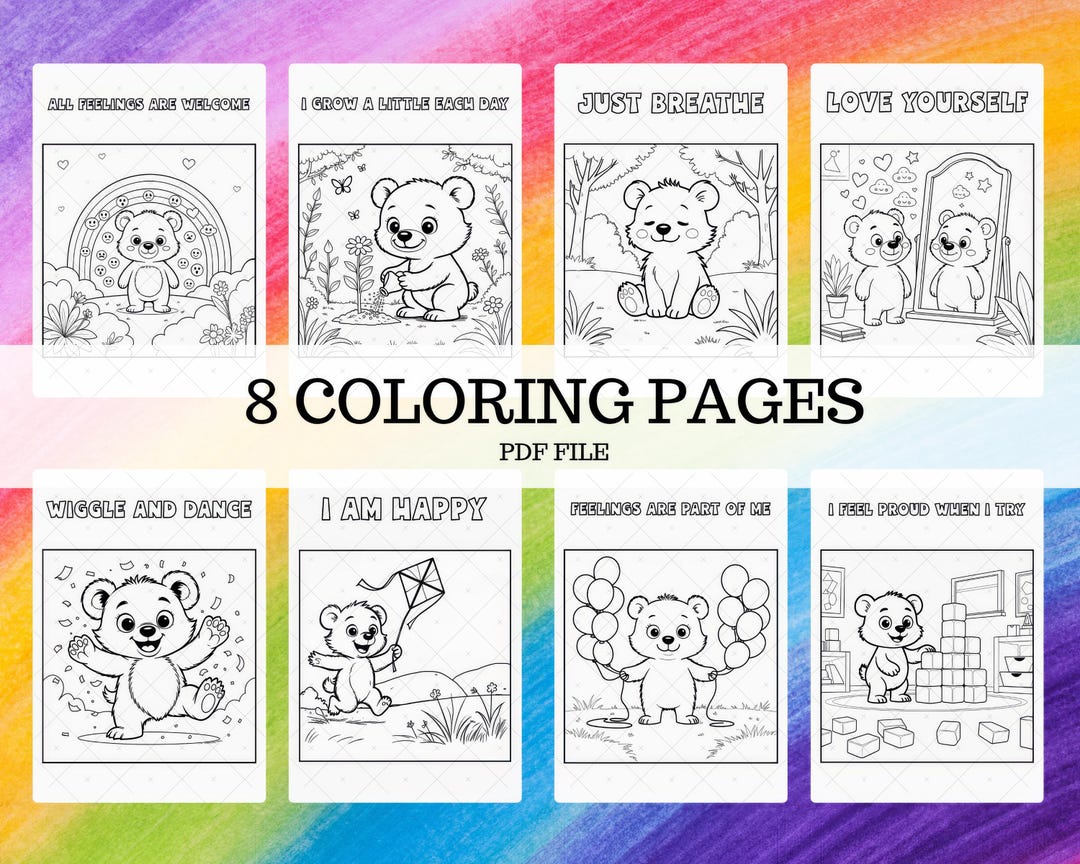 Feelings Coloring Pages, Kids Emotional Awareness Activity (digital ...