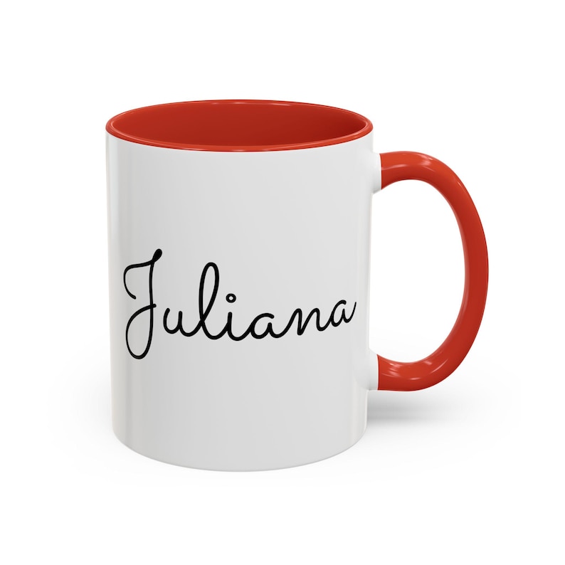 Personalized Name or Text Mug, Custom Name Accent Coffee Cup - Etsy