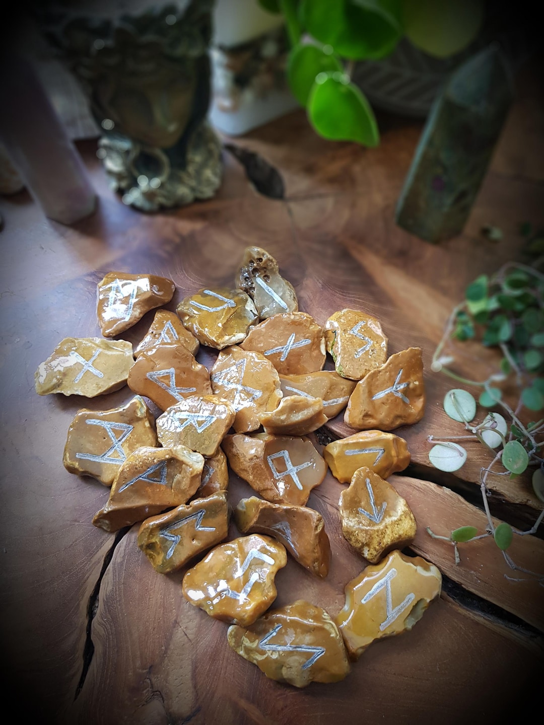 Elder Futhark Runes ~ Set of 24 Stones ~ Hand-carved - Etsy
