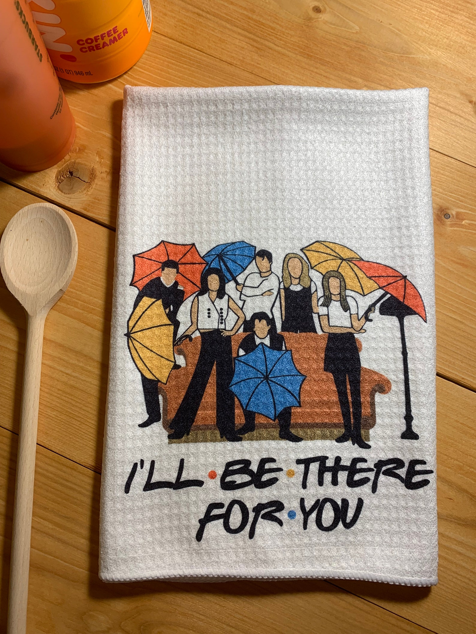 Friends Towel Set the Entire Gang With Umbrellas - Etsy