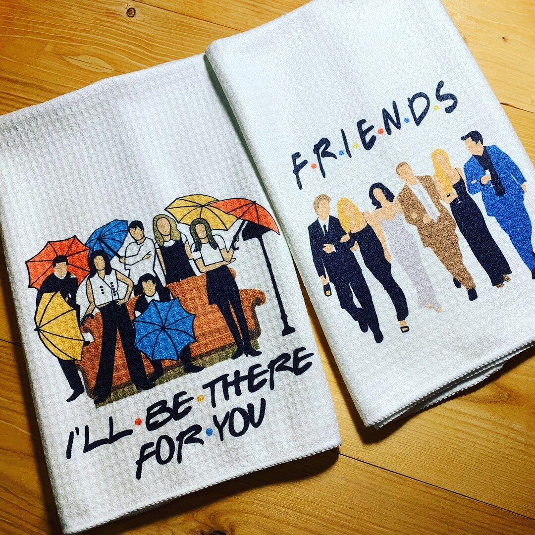 Friends Towel Set the Entire Gang With Umbrellas - Etsy