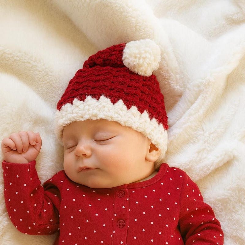 Baby Santa Hat - Etsy