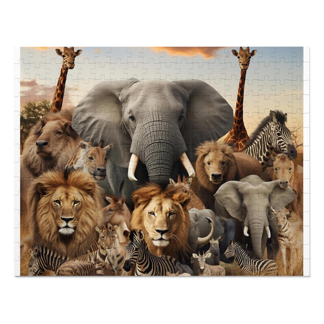 Wildlife Safari Jigsaw Puzzle With Storage Tin | Fun Family Activity ...