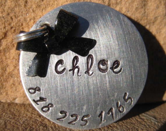 The Chloe 002 Bow Pet ID Tag Dog Feminine Unique - Etsy Australia