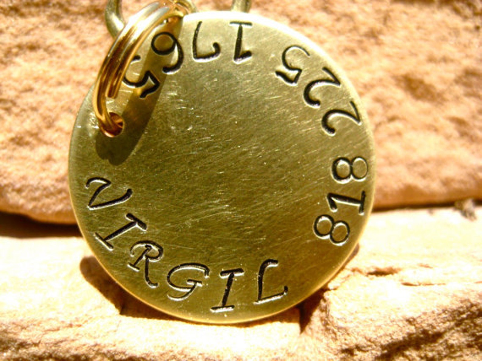 The Virgil 120 Unique Handstamped Wise Owl Pet ID Tag Dog - Etsy