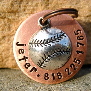 The Jeter 019 Unique Handstamped Dog Tag Baseball Pet ID Tag Dogs - Etsy