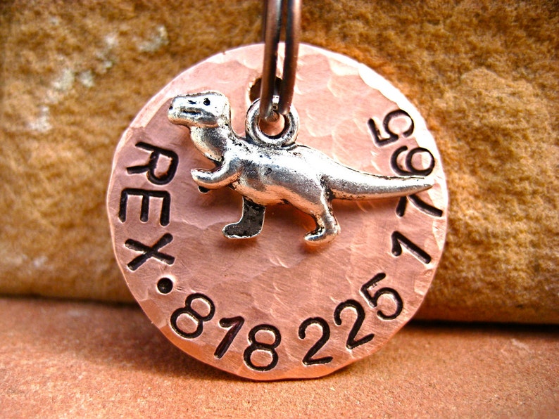 The Rex 089 Hammered Distressed Peace Pet ID Tag Dog - Etsy