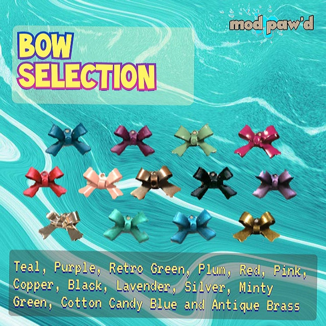 The Emma 007 Bow Pet ID Tag Small Dog Cat Feminine Unique - Etsy