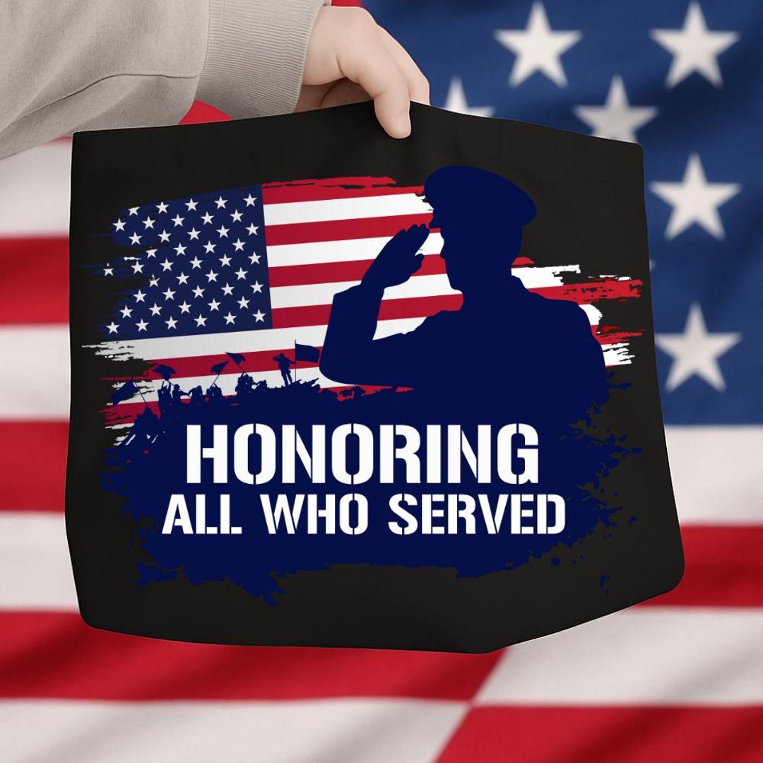 Veterans Day Soldier PNG, Patriotic Flag Sublimation Design (digital ...