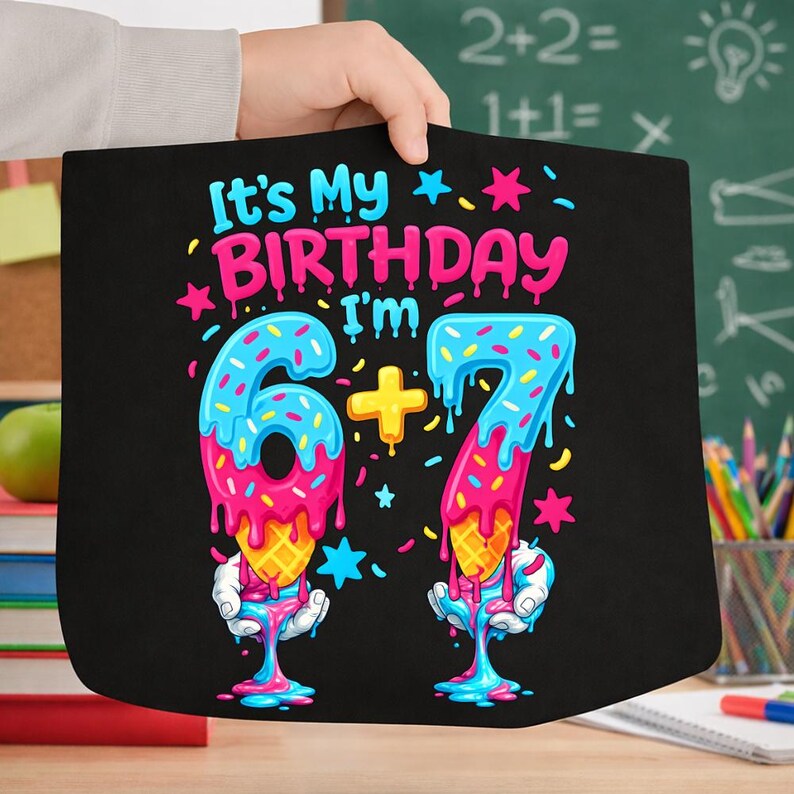 Funny 13th Birthday Shirt Design, Ice Cream Numbers PNG (digital ...