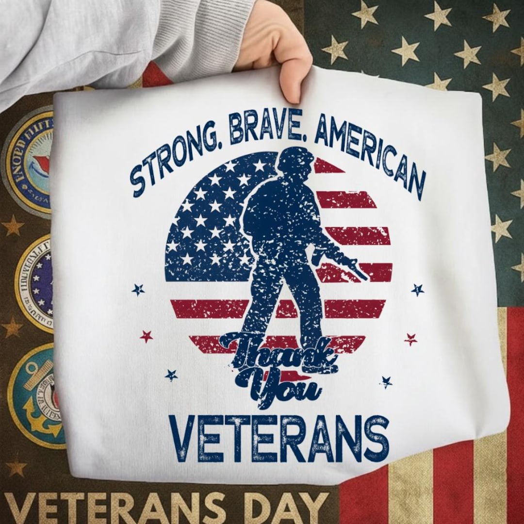 Strong Brave American Thank You Veterans PNG, Patriotic Soldier ...